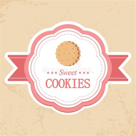 Cookies Label In Vector Eps8 Stock Vector Illustration Of Shaped
