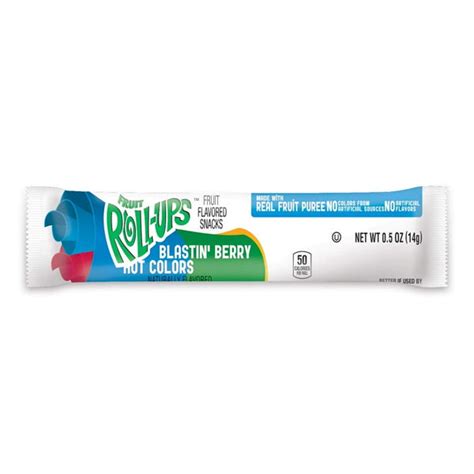 Fruit Roll Ups Blastin Berry Hot Colours 05 Oz