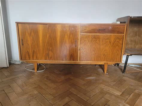 Komoda Patyczak Drzewotechnika Prl Vintage Warszawa Licytacja Na Allegro Lokalnie