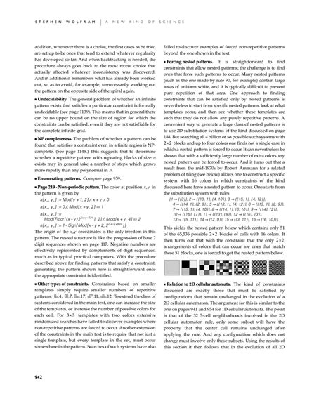 Notes For Systems Based On Constraints A New Kind Of Science Online By Stephen Wolfram Page 942