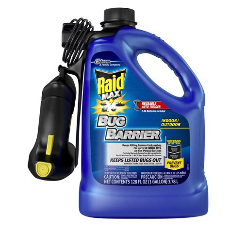 Raid Max Bug Barrier Trigger Starter Kit Bug Killer 128 Oz 1 Gallon