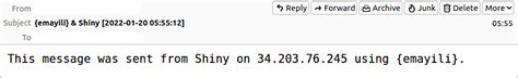 {emayili} sending email from shiny r bloggers