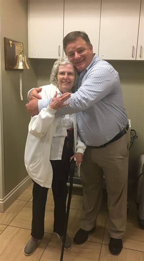 Dr John Waples Gives Janice Clearview Cancer Institute