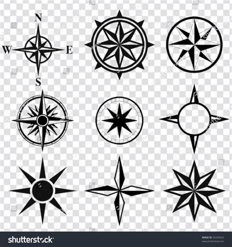 Vector Compass Stock Vector Royalty Free 55245622 Shutterstock
