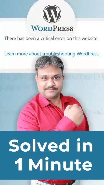 Wordpress Critical Error Solved In One Minute Wordpress Critical