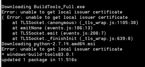 Local Issuer Certificate Error · Issue 128 · Felixriesebergwindows