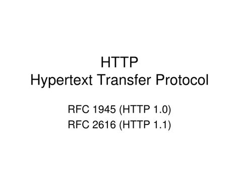PPT Hypertext Transfer Protocol PowerPoint Presentation Free