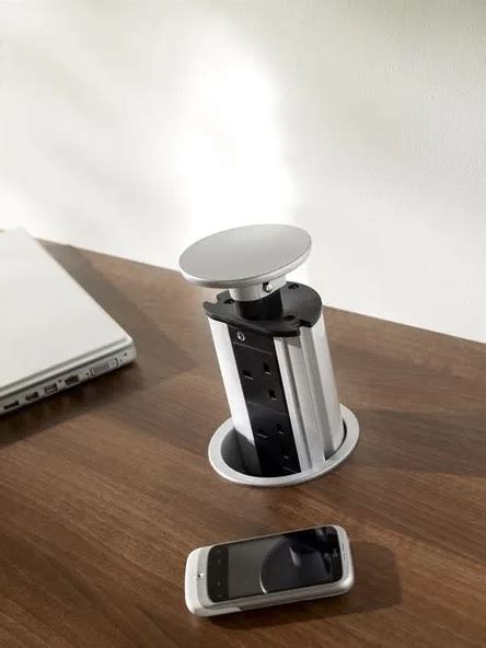 Litetech Powertech Module With Usb Ports And 3 X Uk Sockets Silver