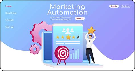 Flat Seo Automation Template With Cartoon Characters Good Algorithm Line Vector Good Algorithm