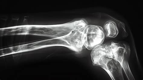 A Detailed Xray Of A Knee Joint Revealing The Bones And Ligaments