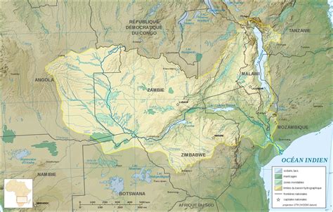 Zambezi River Basin Map Zambia • Mappery