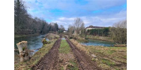 Châtillon sur Seine Zone dexpansion de crue urbaine le chantier a démarré sur les berges de