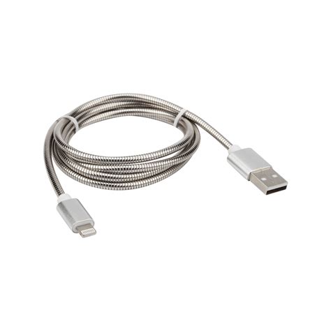 Кабель REXANT USB - Lightning 1 метр в металлической оплетке купить по ...