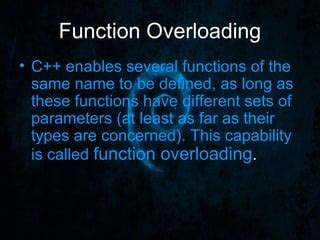 Functions in C++ | PPT