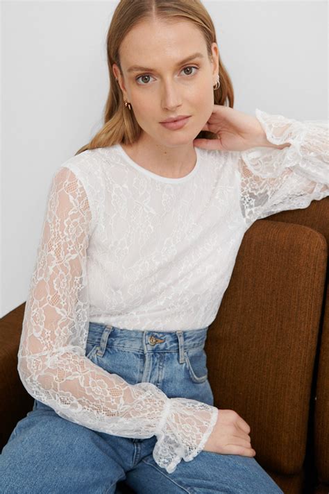 Lace Blouse White Na Kd