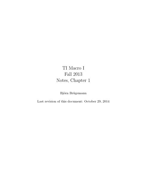 Lecture Notes On Dsge Models Pdf General Equilibrium Theory Macroeconomics