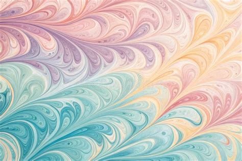 Swirling Abstract Marbled Background In Pastel Colors Creating Fluid Patterns And Designs Stock