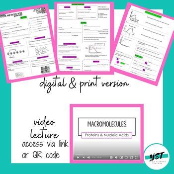 Proteins And Nucleic Acids Video Lecture Notes By Your Science Teacher