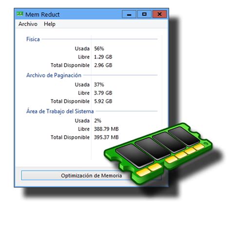 Mem Reduct Portable Español Reducir y optimizar el consumo de RAM en tu equipo