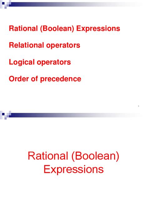 Guide To Boolean Logic And Relational Operators Pdf Boolean Data Type Data Type