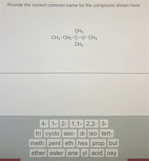 Answered Provide The Correct Common Name For The Bartleby