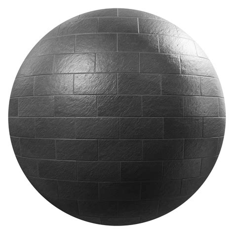 Rectangular Offset Slate Raw Tile Texture Charcoal Poliigon