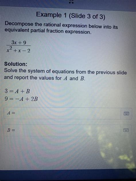 Solved Example Slide Of Decompose The Rational Chegg