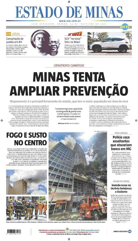Confira A Capa Do Jornal Estado De Minas Do Dia 25022023