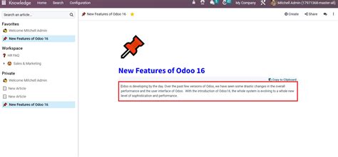 How To Create A New Article In The Knowledge App Of Odoo