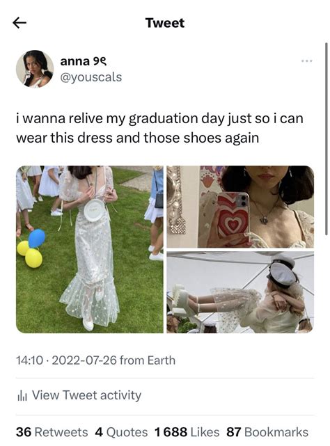 Anna ୨ৎ On Twitter Got To Rewear My Graduation Dress At My Friends