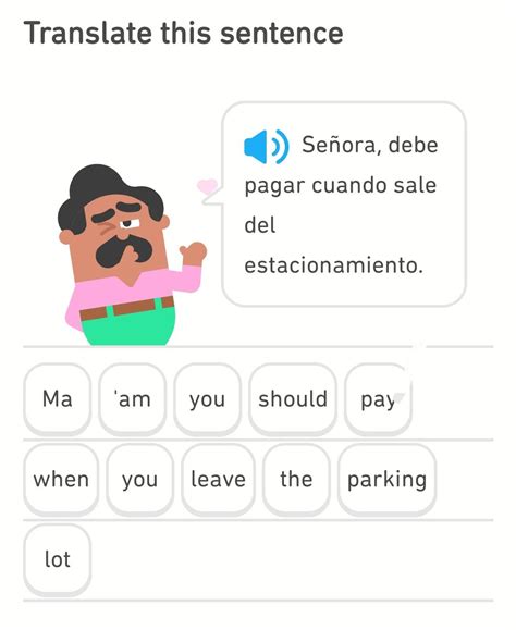 unexpected translation ma am is only a single unit of meaning r