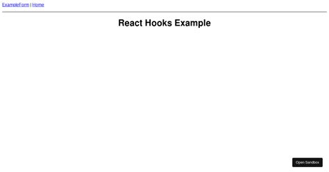 React Hook Form Codesandbox