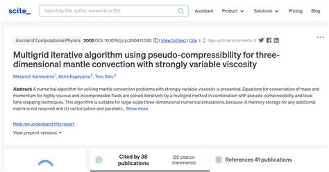 Multigrid Iterative Algorithm Using Pseudo Compressibility For Three