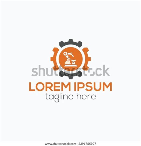 Robotic Arm Logo Robotics Industrial Robot Stock Vector Royalty Free