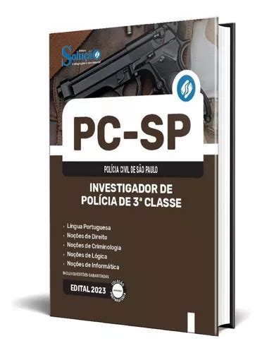 Apostila Pc Sp 2024 Investigador De Polícia De 3 Classe