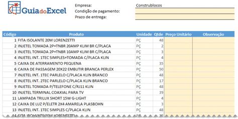 Como fazer cotação de preços no Excel Guia do Excel