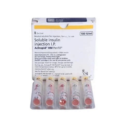 Soluble Insulin Injection I P 100 Iu Ml 3 Ml At ₹ 1480 Piece In