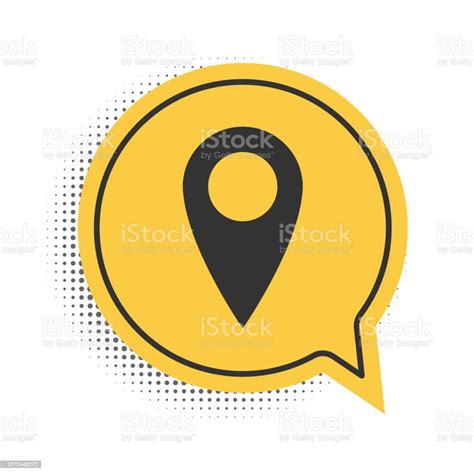 黑色位置圖示隔離在白色背景上指標符號導航地圖 Gps 方向 地方 指南針 聯繫人 搜索概念黃色語音氣泡符號向量向量圖形及更多互聯網圖片