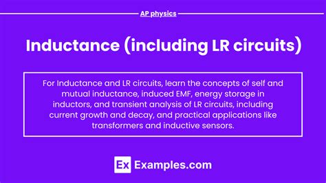 Unit 52 Inductance Including Lr Circuits Notes And Practice