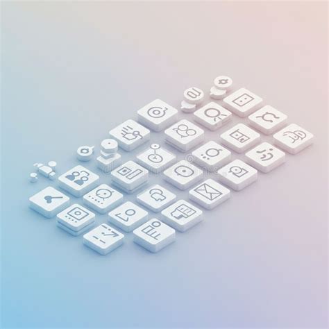Isometric Arrangement Of 3d Cubes With Various Technology Themed Icons