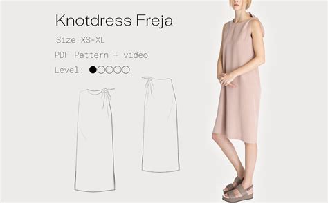 Knot Dress Digital Pattern With Video Tutorial Sizes 32 42 Etsy
