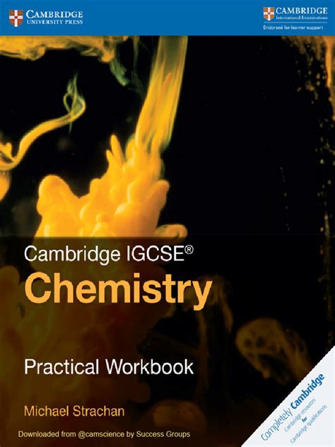 Cambridge Igcse Chemistry Practical Workbook Pdf Chemical Reactions Salt Chemistry