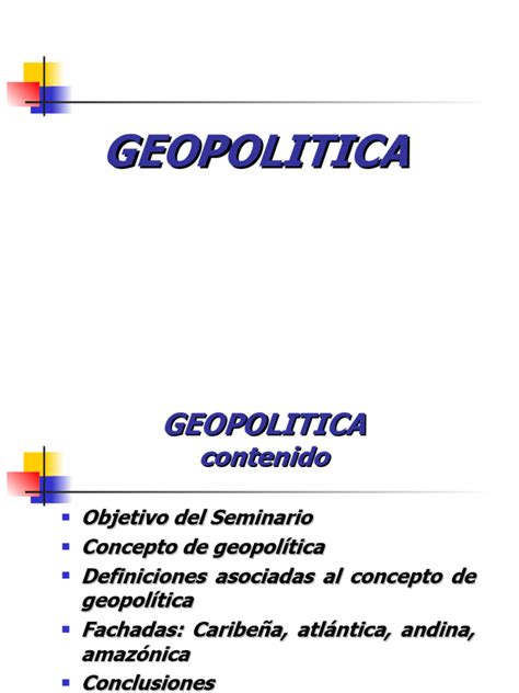 Geopolitica Pdf Estado Política Geopolítica