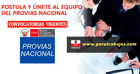 Provias Nacional Convocatoria 2025 Nuevos Empleosprácticascas