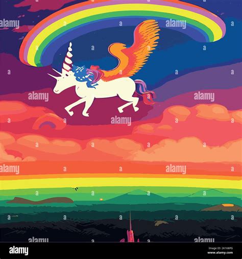 Fliegendes Einhorn Stock Vektorgrafiken Kaufen Alamy