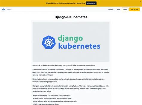 Django Kubernetes By Codingforentrepreneurs A Django Template Built