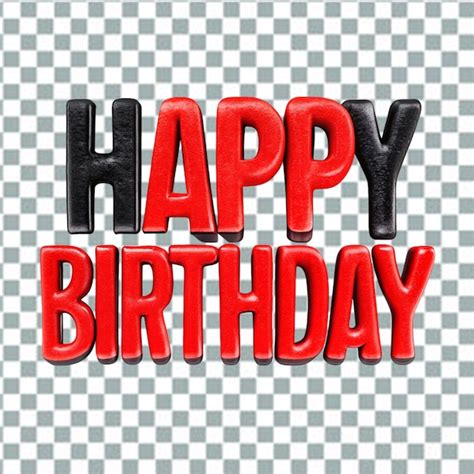 Feliz Cumpleaños Tipografía O Caligrafía Letras Con Globos Archivo Psd Premium