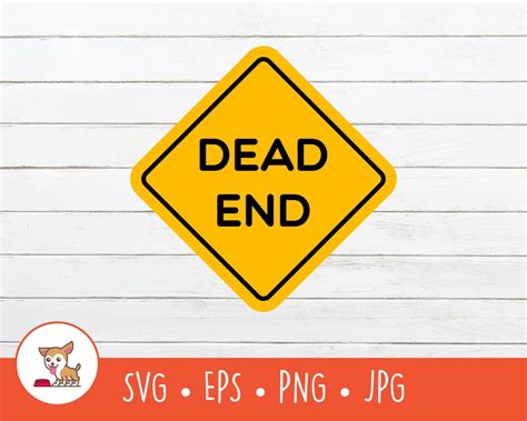 Dead End Road Sign Svg Dead End Road Sign Clipart Vector Dead End
