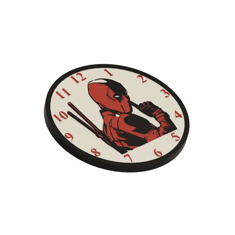 Stl File Deadpool Clock 🕰️ ・3d Printing Template To Download・cults