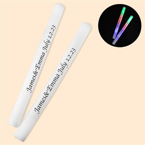 Personalized 10pcs Multicolored Light Up Led Foam Stick Party Favors